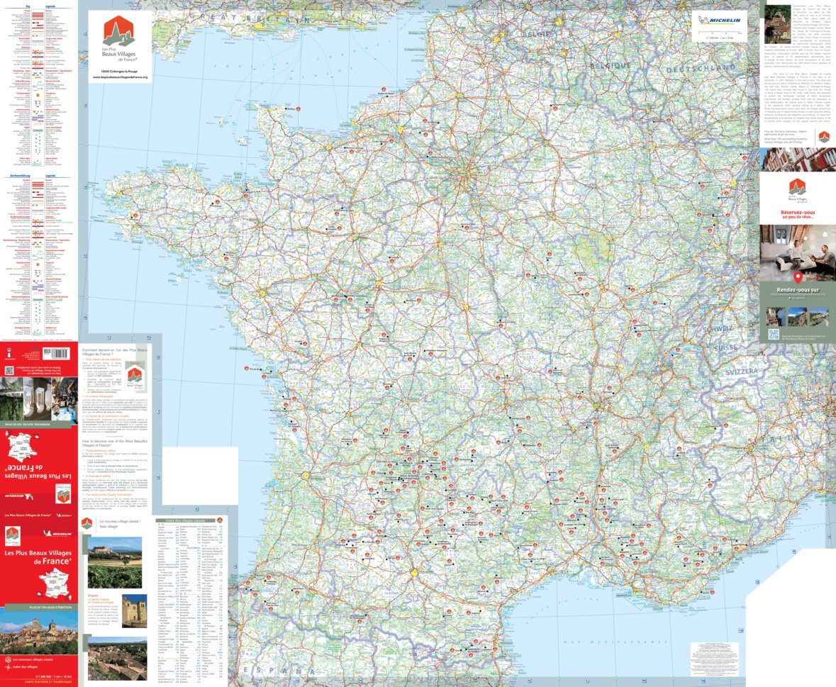 Cr Plus Beaux Villages De France Map by Michelin | Avenza Maps