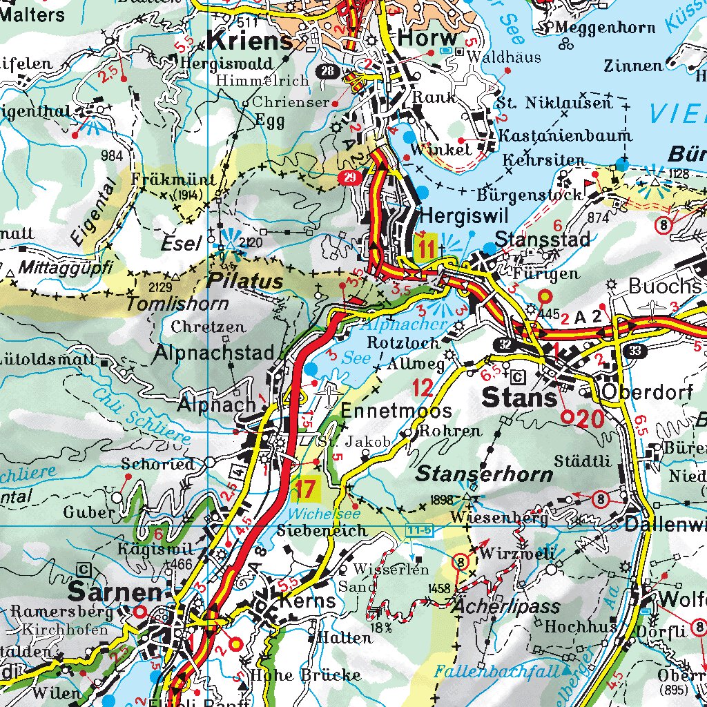 Suisse / Schweiz / Svizzera Nord Map by Michelin | Avenza Maps