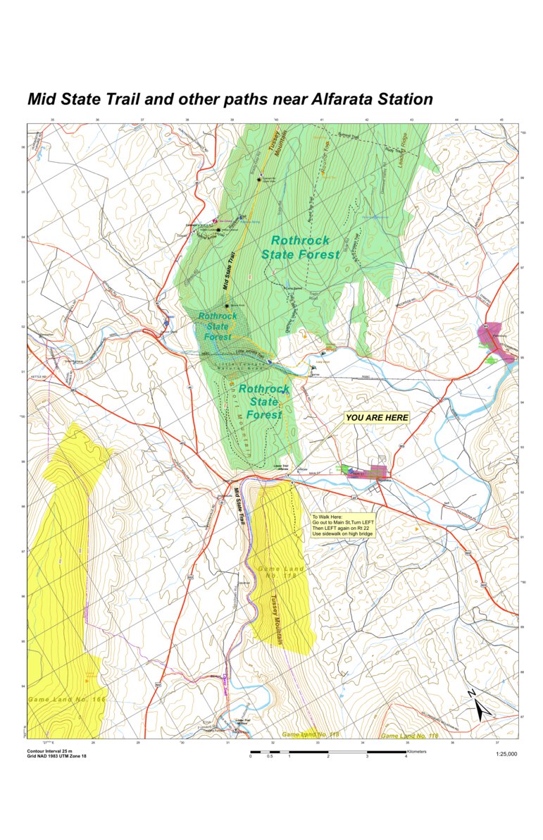 Alfarata Kiosk Map by Mid State Trail Association, Inc. | Avenza Maps