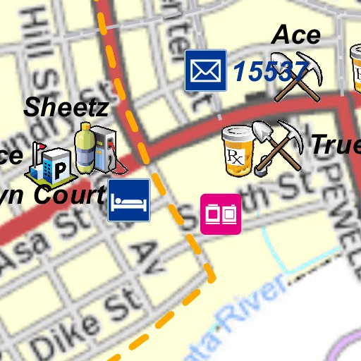 Mid State Trail Everett Borough Services Map by Mid State Trail ...