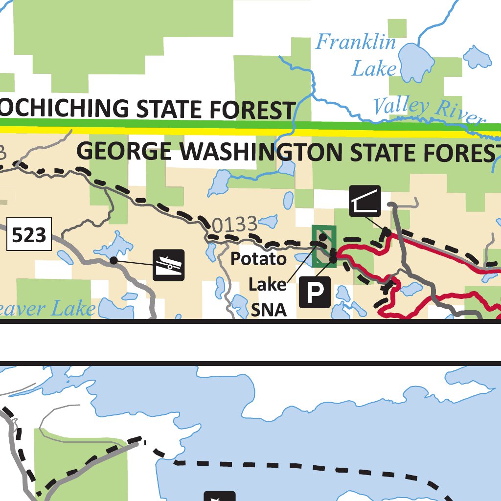 Koochiching and Smokey Bear State Forests Map by Minnesota Department ...