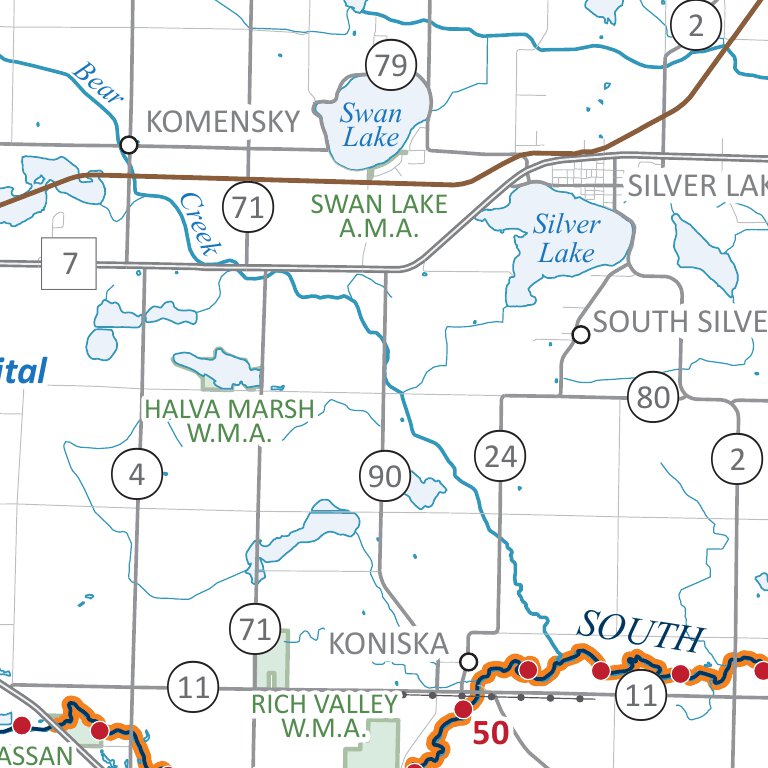 South Fork Crow River State Water Trail MNDNR Map by Minnesota ...