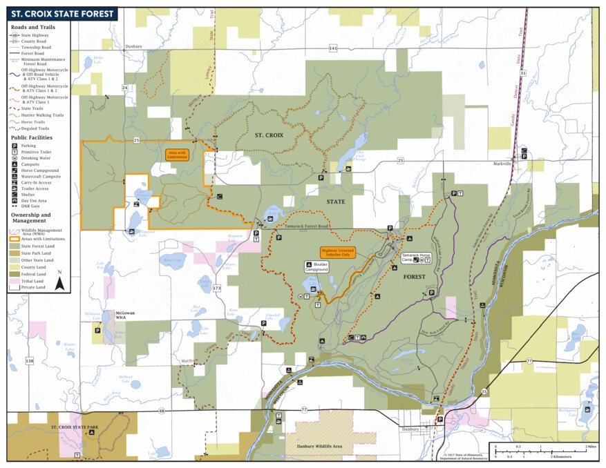 St. Croix State Forest Map by Minnesota Department of Natural Resources ...