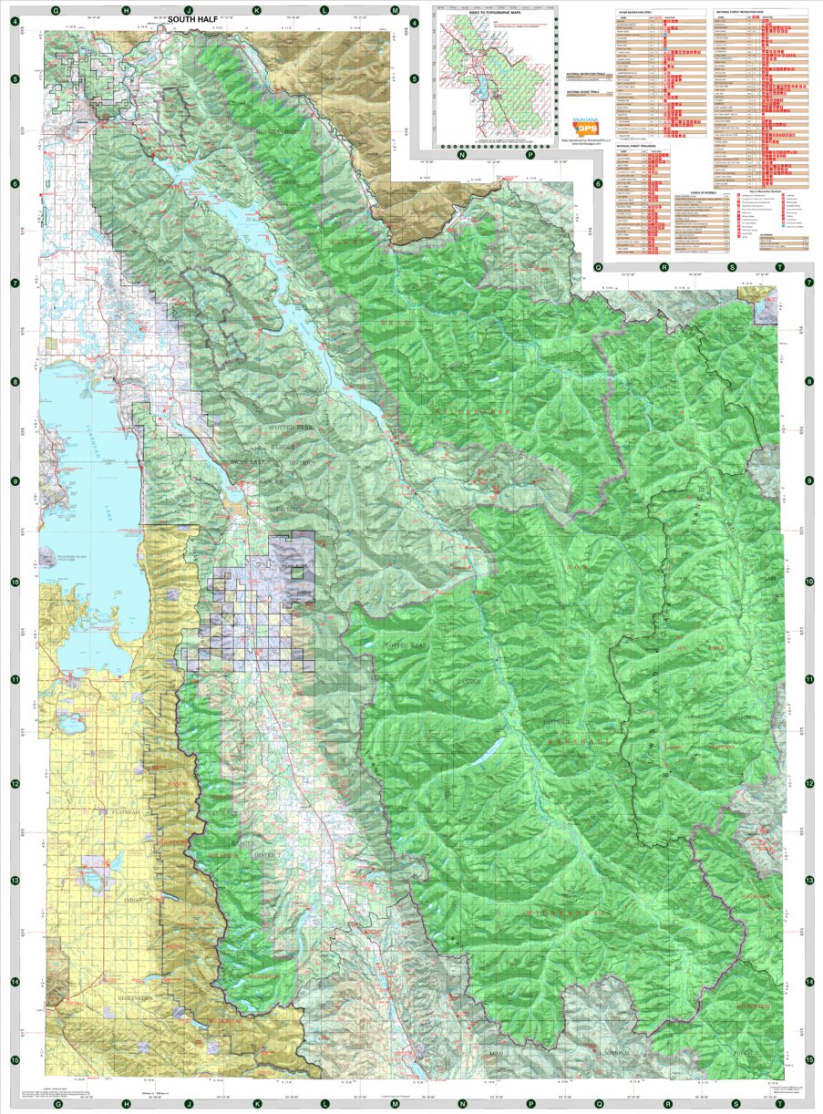 Flathead National Forest South (2 of 2) Map by MontanaGPS | Avenza Maps