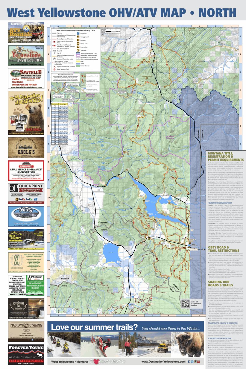 West Yellowstone Motorized Trail Map - North by MontanaGPS | Avenza Maps