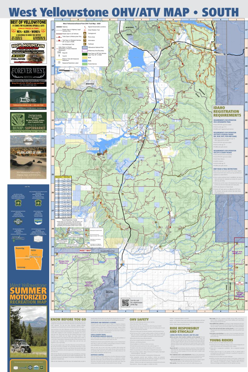 West Yellowstone Motorized Trail Map - South by MontanaGPS | Avenza Maps