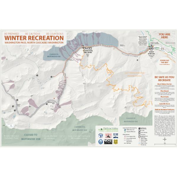 Winter Recreation Map - Washington Pass, North Cascades by Mountains To ...