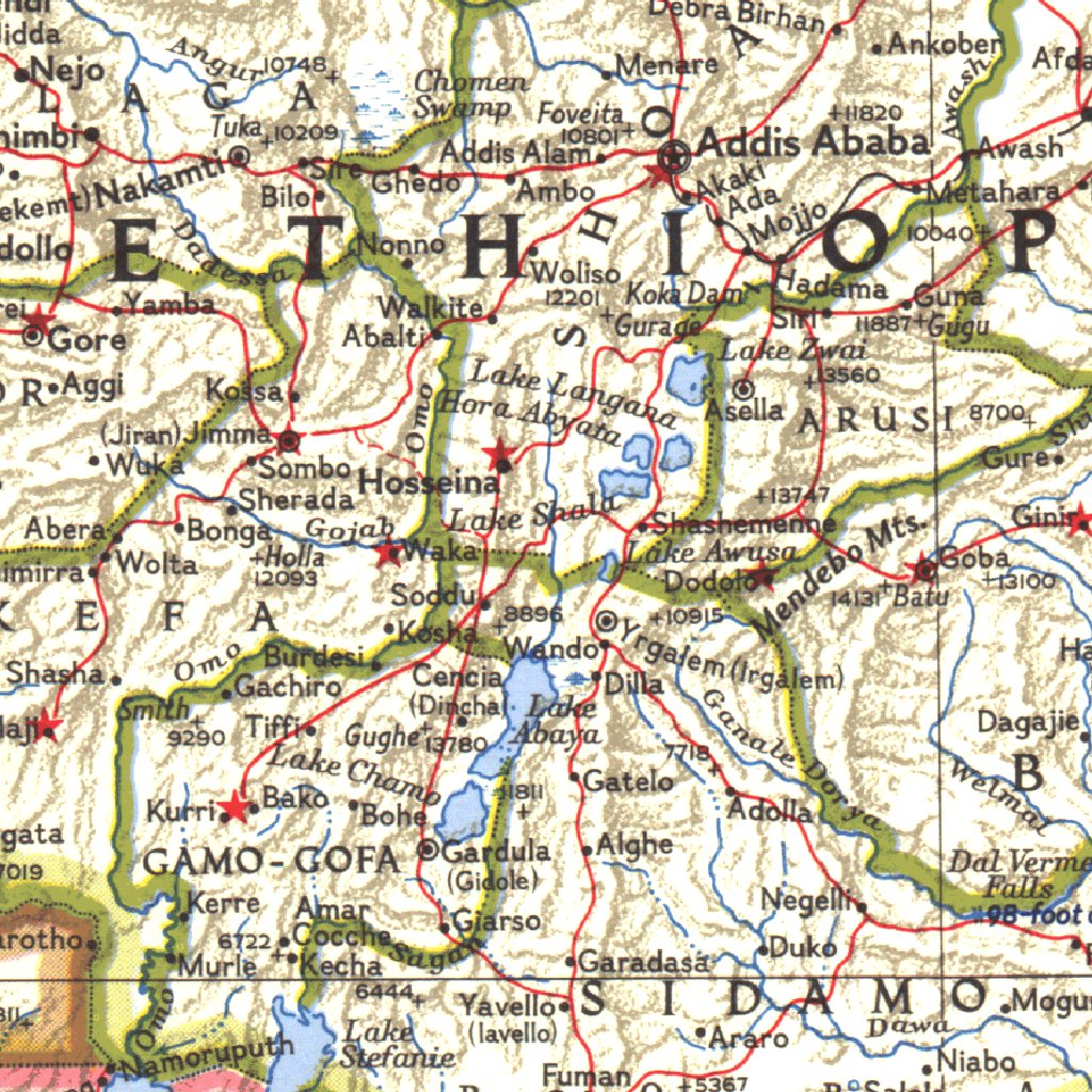 Africa, Countries Of The Nile 1963 Map by National Geographic | Avenza Maps