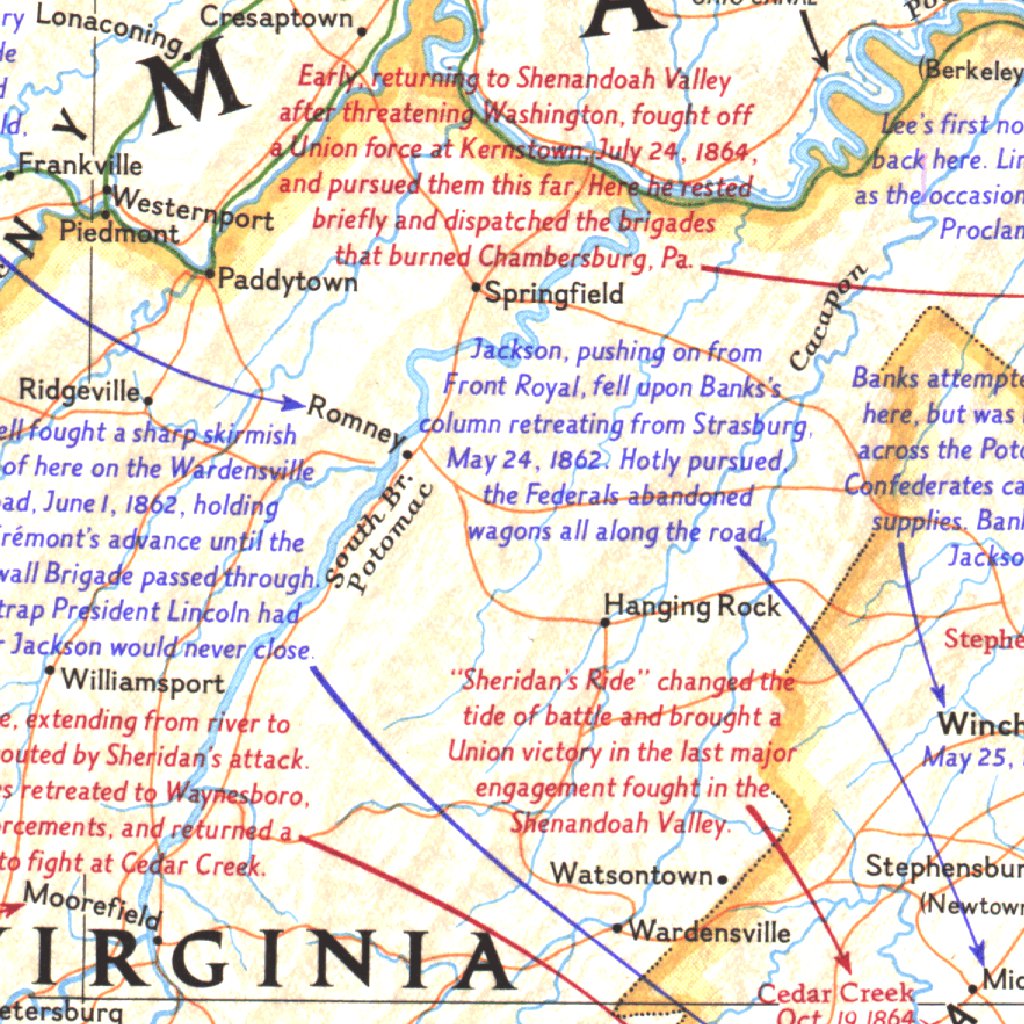 Battlefields Of The Civil War 1961 (2nd Part) Map by National ...