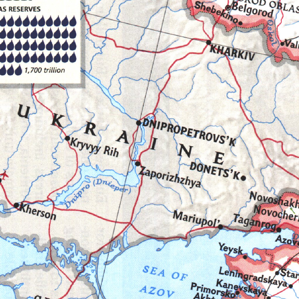 Caspian Region: Promise and Peril 1999 Map by National Geographic ...