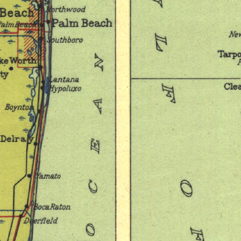 Florida 1930 Map by National Geographic | Avenza Maps