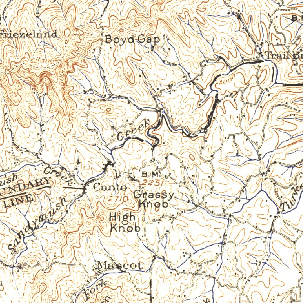 North Carolina Tennessee Cumerberland Blue Ridge 1889 Map by National ...
