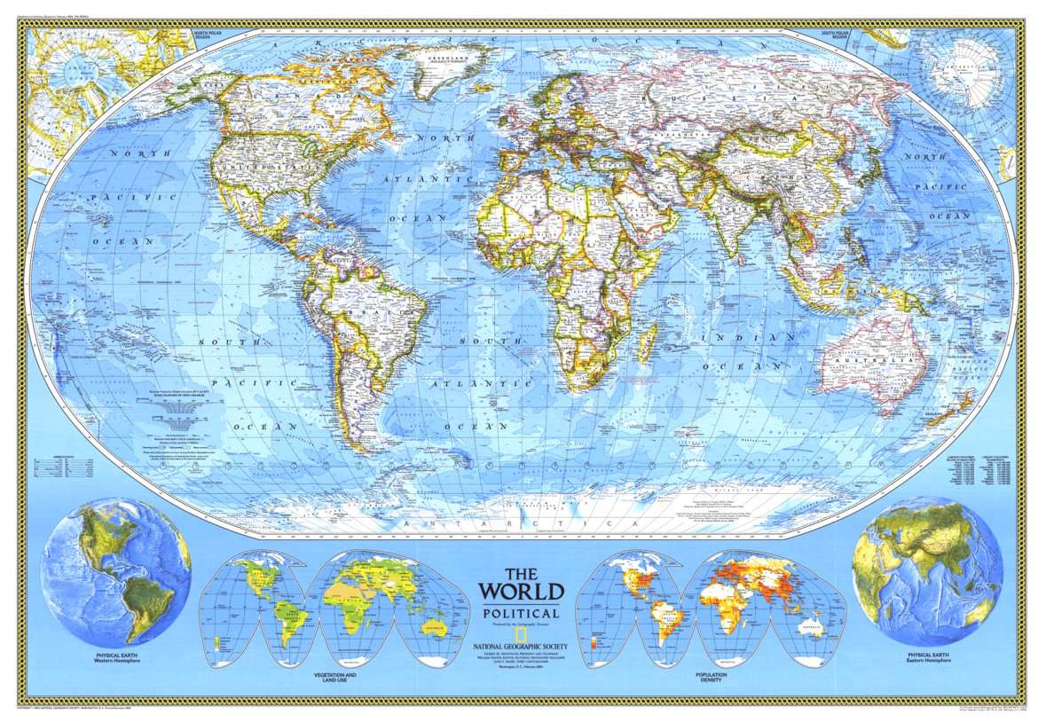 World Political 1994 Map by National Geographic | Avenza Maps