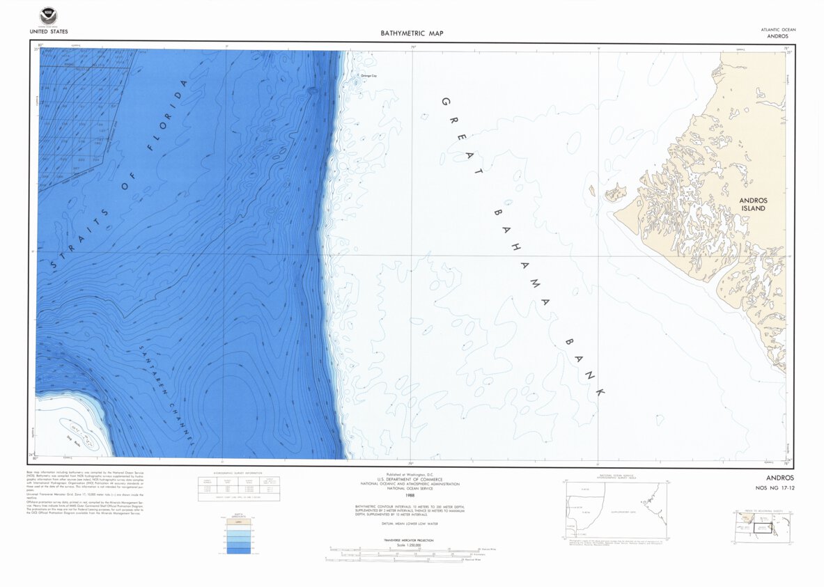 Andros (NG 17-12) Map by National Oceanographic & Atmospheric ...