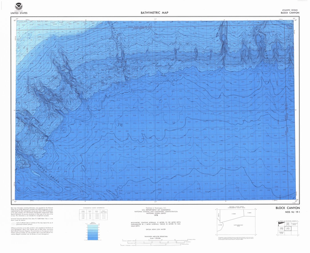 Block Canyon (NJ 19-1) Map by National Oceanographic & Atmospheric ...