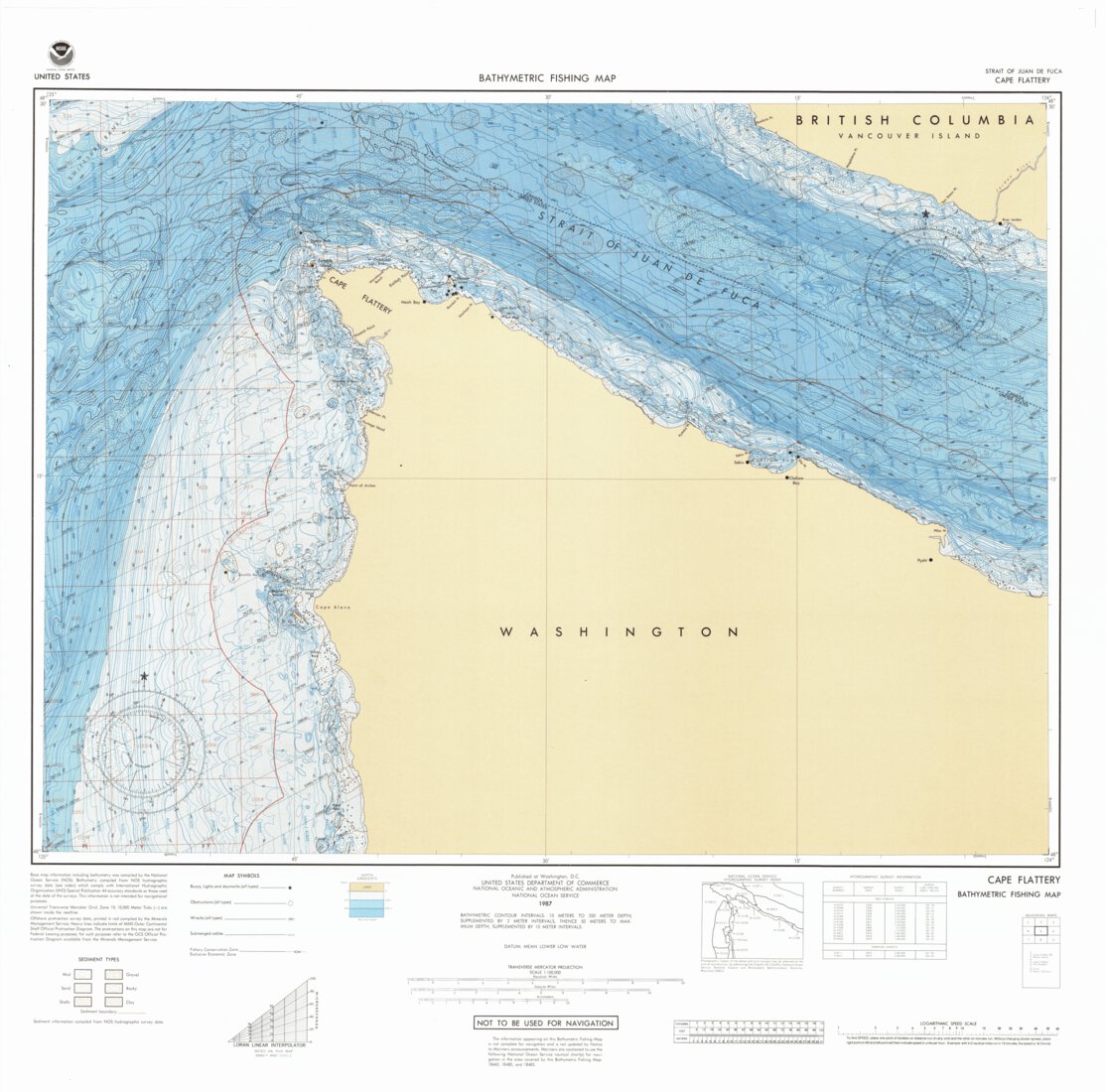 Cape Flattery (F-61) Map by National Oceanographic & Atmospheric ...