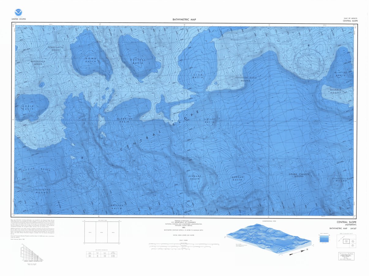 Central Slope (LM-167) Map by National Oceanographic & Atmospheric ...