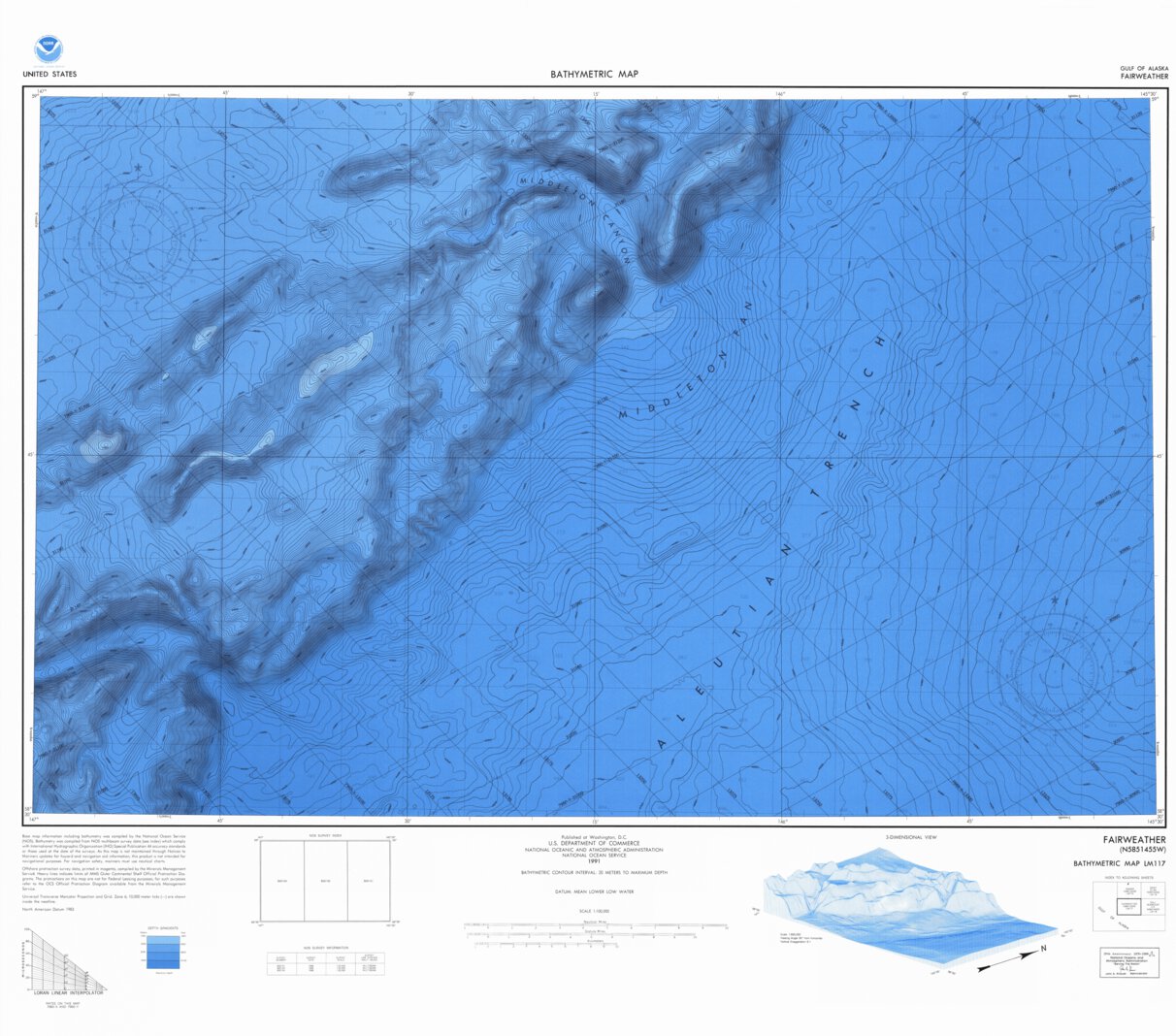 Fairweather (LM-117) Map by National Oceanographic & Atmospheric ...