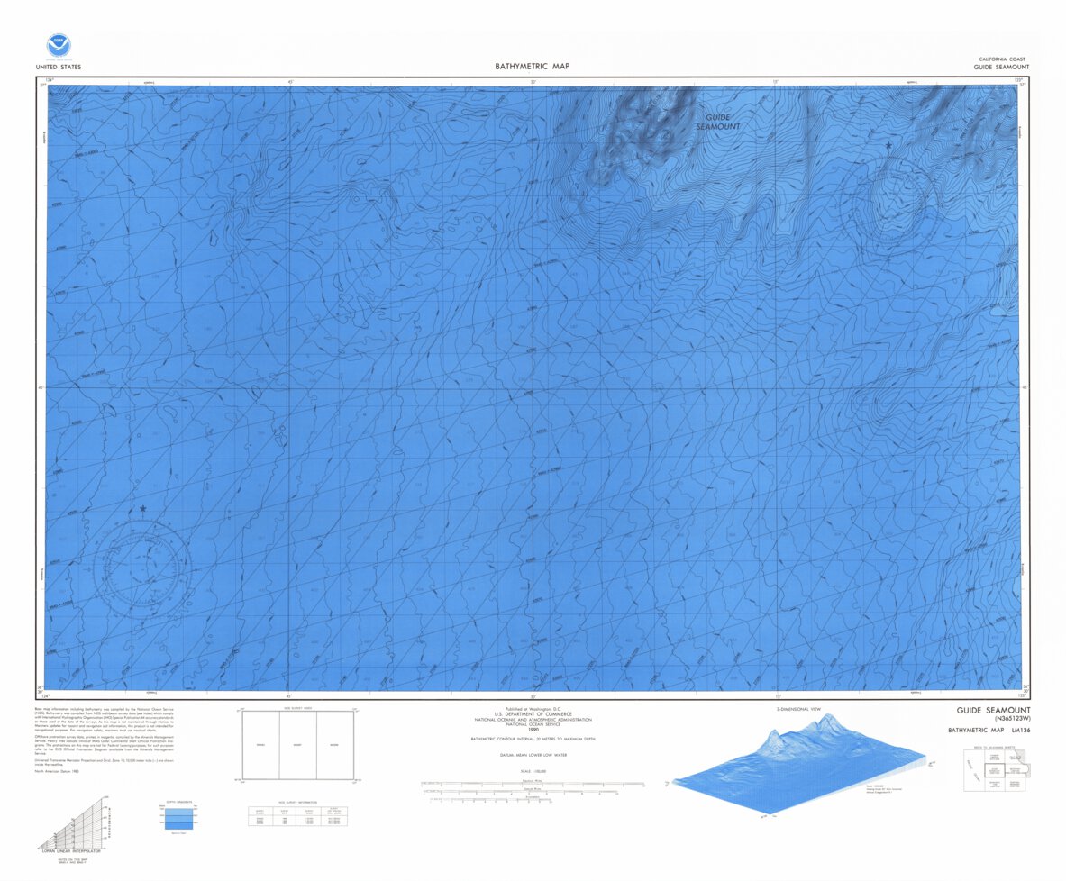 Guide Seamount (LM-136) Map by National Oceanographic & Atmospheric ...