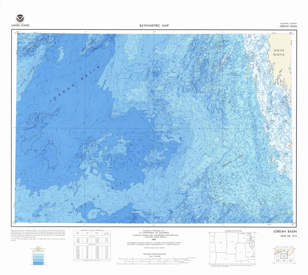 Jordan Basin (NK 19-3) Map by National Oceanographic & Atmospheric ...