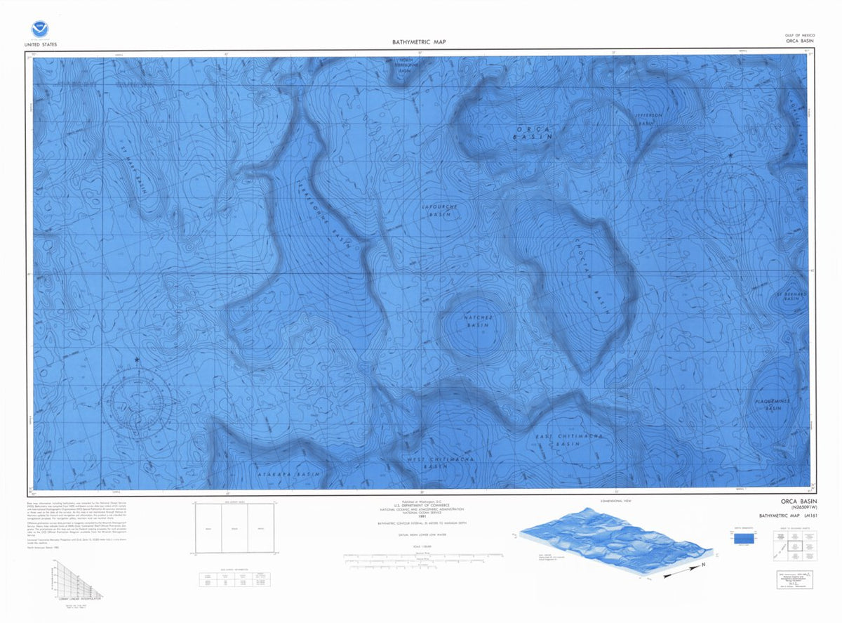 Orca Basin (LM-161) Map by National Oceanographic & Atmospheric ...