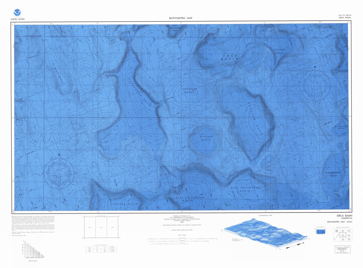 Orca Basin (LM-161) Map by National Oceanographic & Atmospheric ...