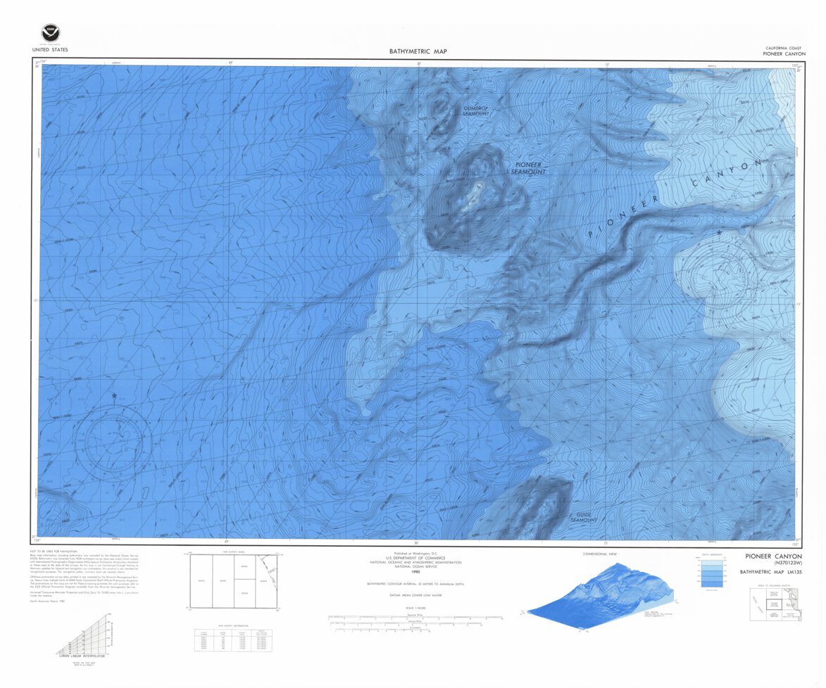 Pioneer Canyon (LM-135) Map by National Oceanographic & Atmospheric ...