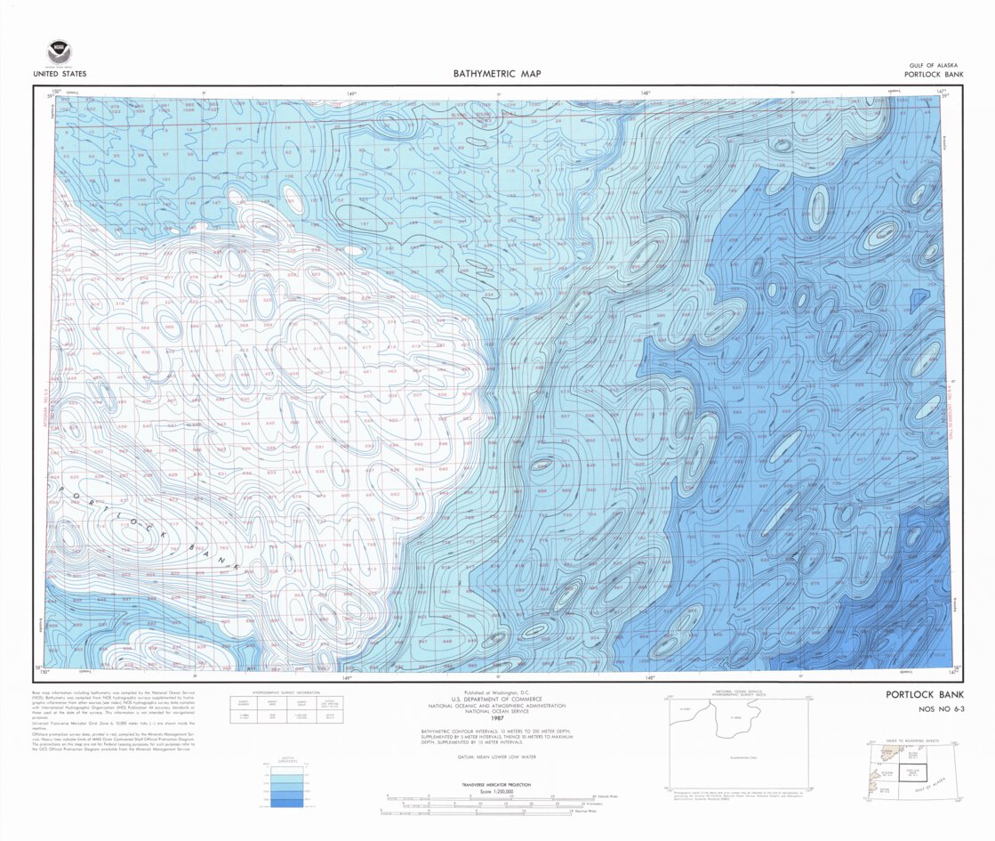 Portlock Bank (NO 6-3) Map by National Oceanographic & Atmospheric ...