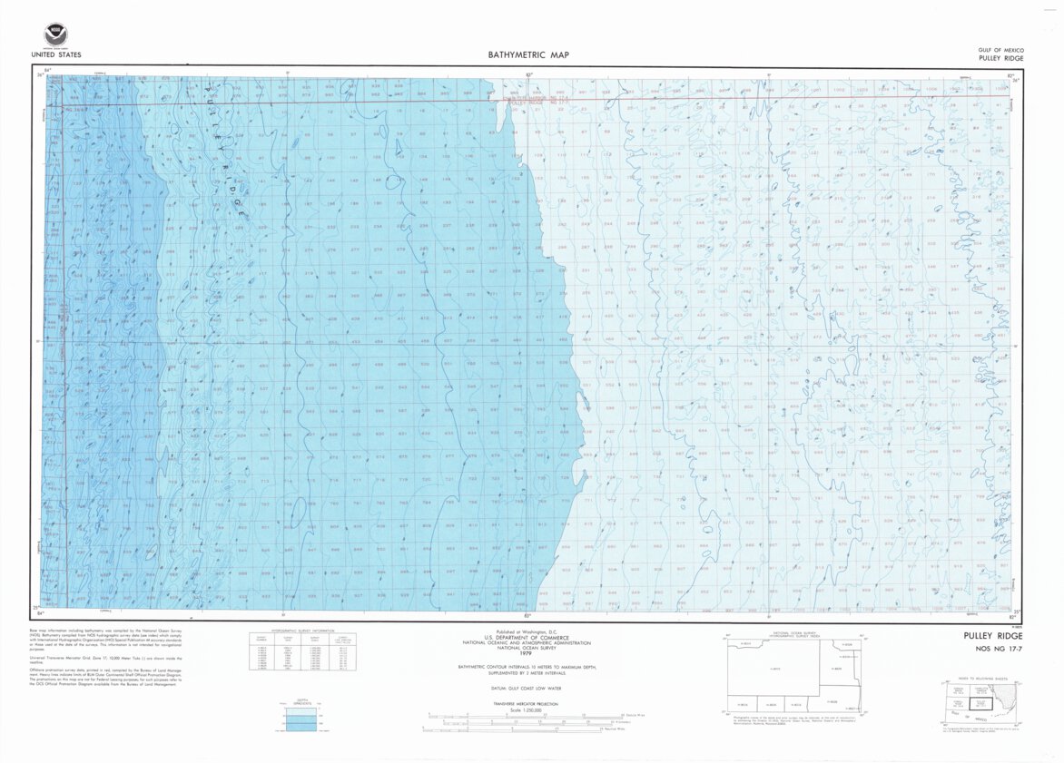 Pulley Ridge (NG 17-7) Map by National Oceanographic & Atmospheric ...