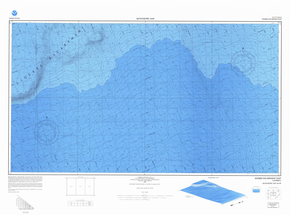 Sigsbee Escarpment E. (LM-149) Map by National Oceanographic ...