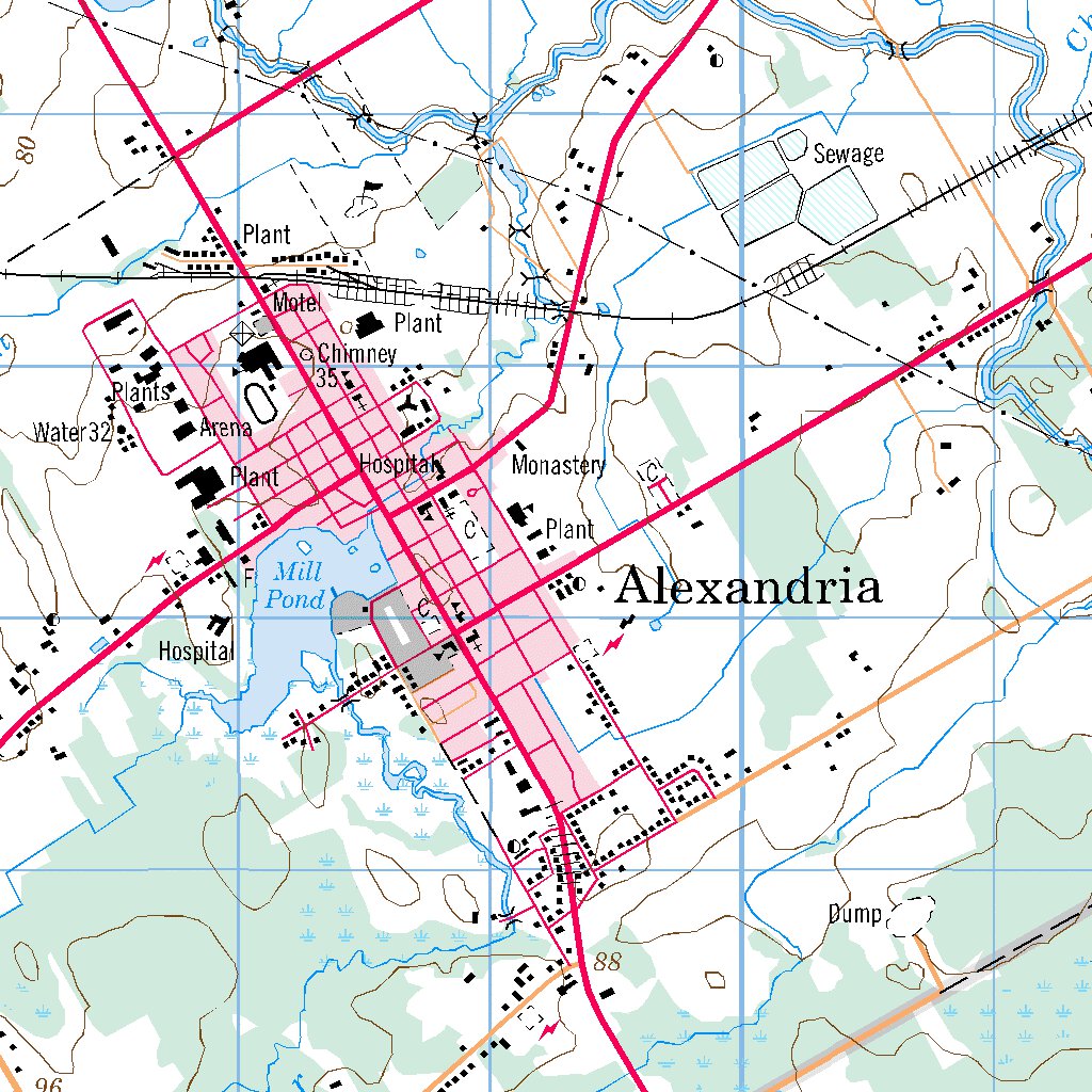 Alexandria, ON (031G07 CanMatrix) Map by Natural Resources Canada ...