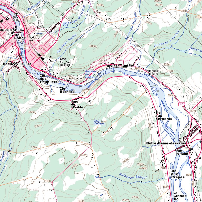 Beauceville, QC (021L02 Toporama) Map by Natural Resources Canada ...