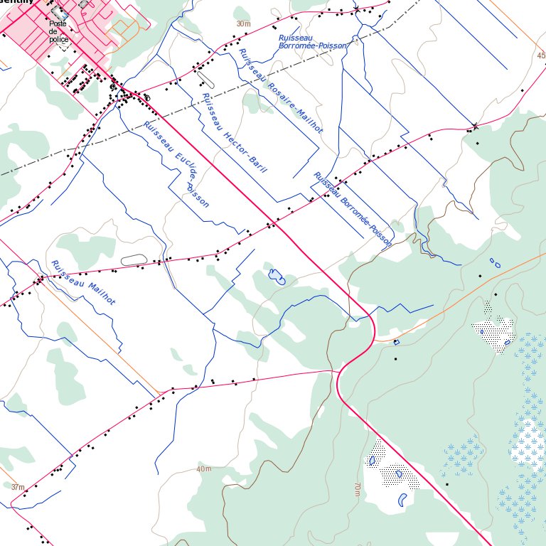 Bécancour (031I08 Toporama) Map by Natural Resources Canada | Avenza Maps