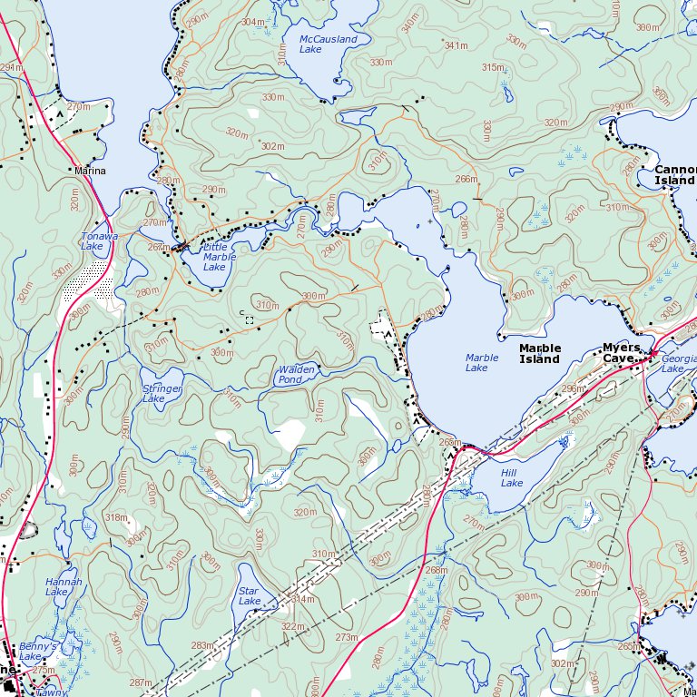 Bon Echo, ON (031C14 Toporama) Map by Natural Resources Canada | Avenza ...