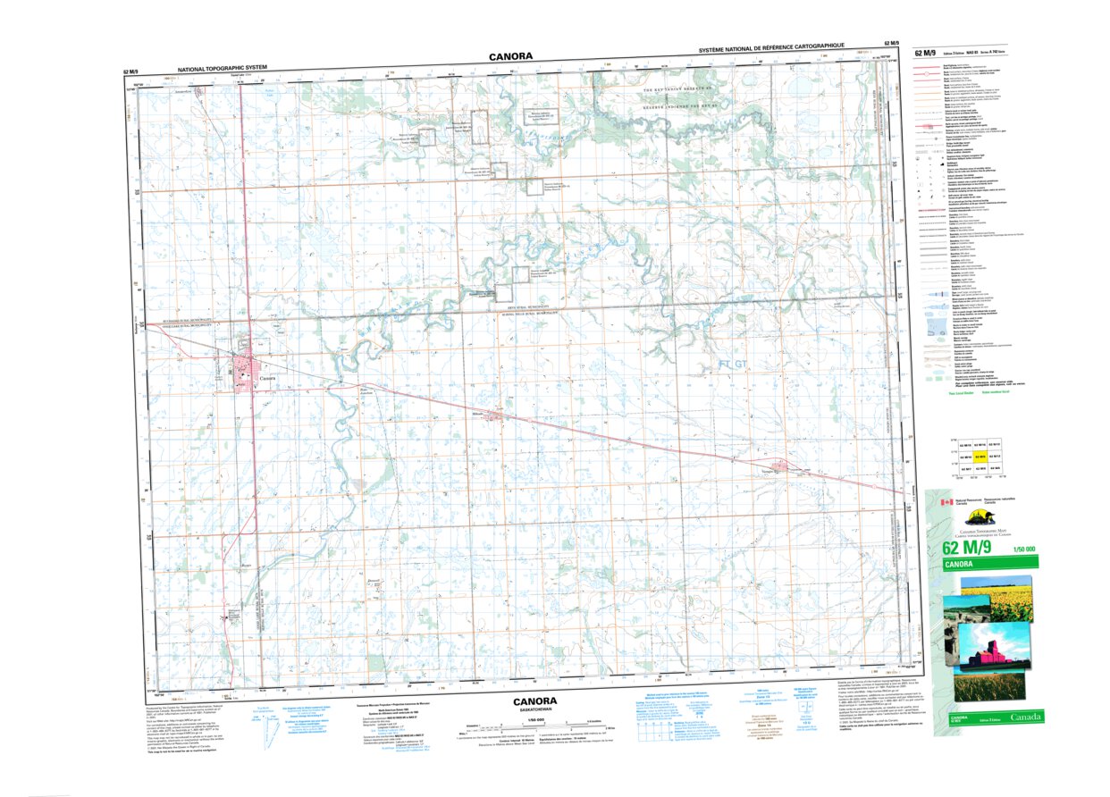 Canora, SK (062M09 CanMatrix) Map by Natural Resources Canada | Avenza Maps