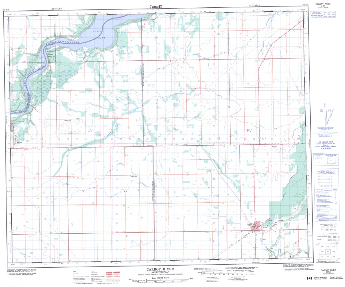Carrot River, SK (063E05 CanMatrix) Map by Natural Resources Canada ...