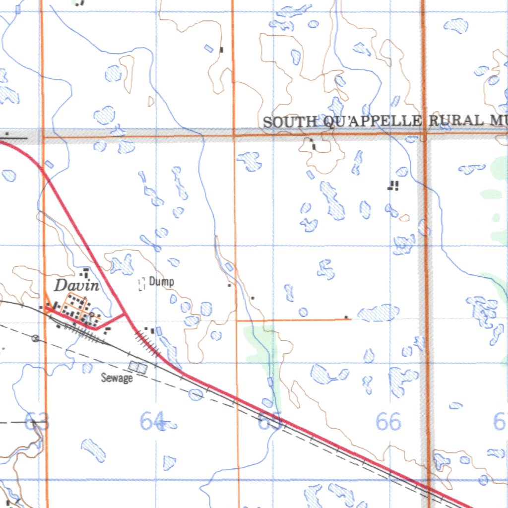 Davin, SK (072I08 CanMatrix) Map by Natural Resources Canada | Avenza Maps