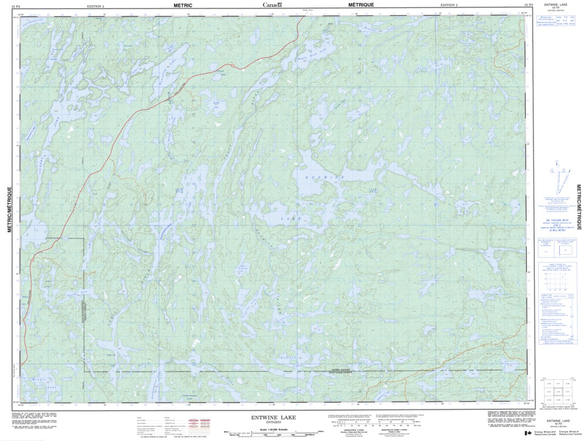 Entwine Lake, ON (052F02 CanMatrix) Map by Natural Resources Canada ...
