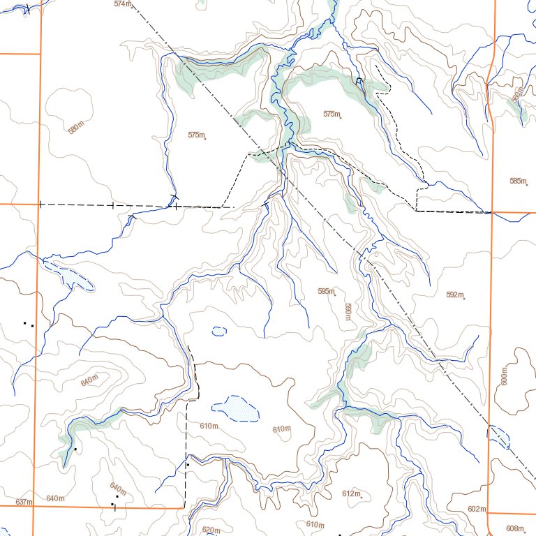 Eyebrow (072J16 Toporama) Map by Natural Resources Canada | Avenza Maps