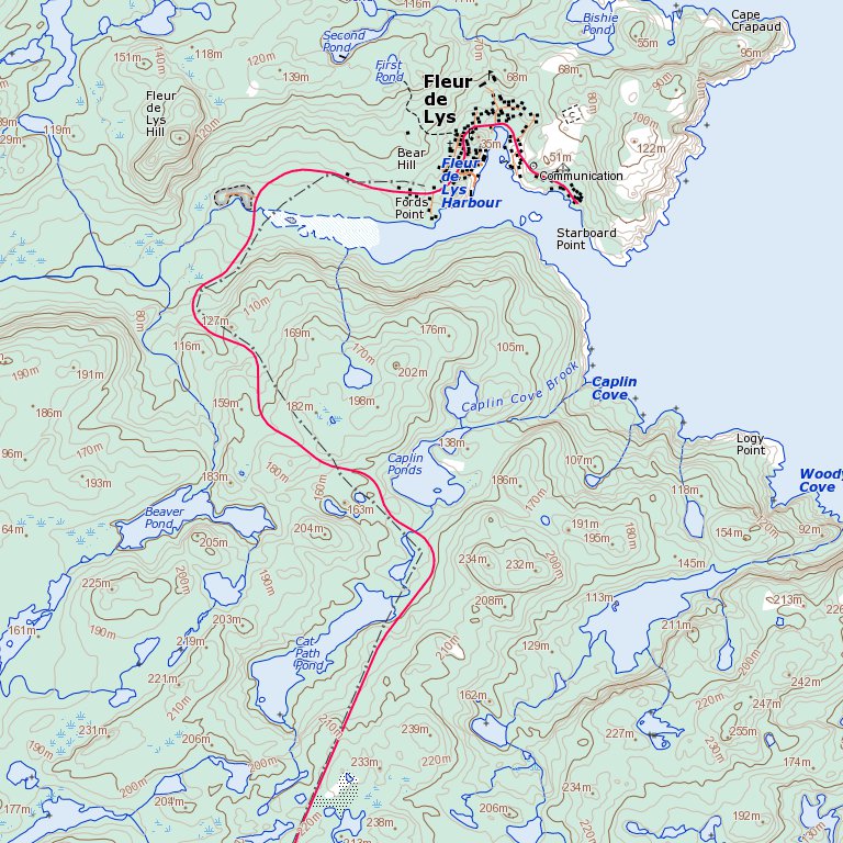 Fleur De Lys, NL (012I01 Toporama) Map by Natural Resources Canada ...