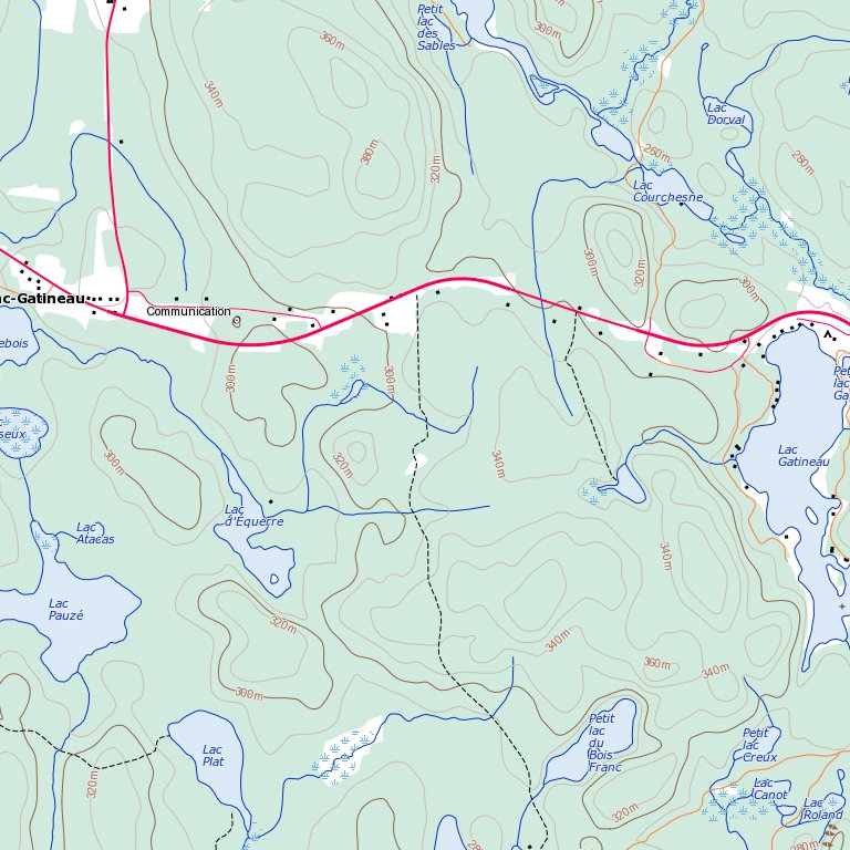 Grand-Remous, QC (031J12 Toporama) Map by Natural Resources Canada ...
