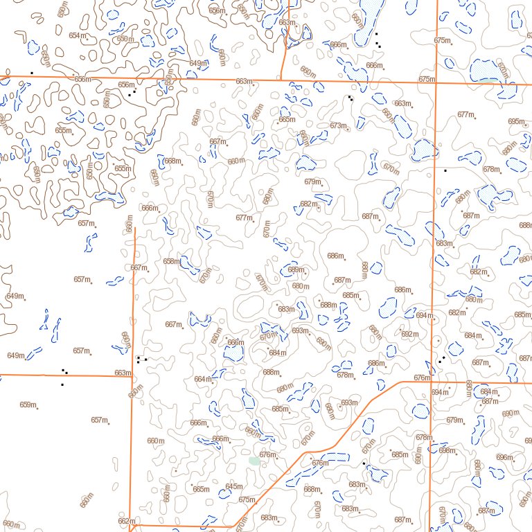 Hanley, SK (072O09 Toporama) Map by Natural Resources Canada | Avenza Maps