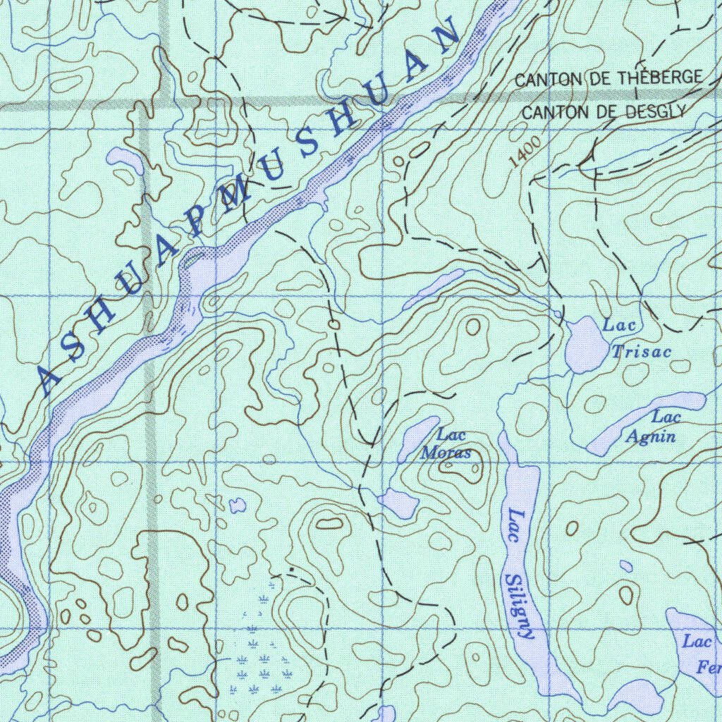 Lac Aigremont, QC (032H05 CanMatrix) Map by Natural Resources Canada ...