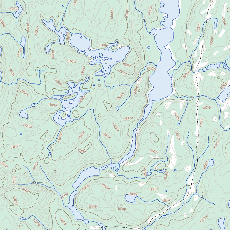 Lac Au Brochet, QC (022F12 Toporama) Map by Natural Resources Canada ...