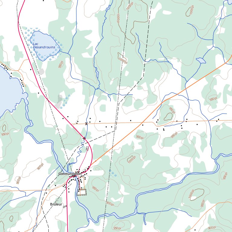 Lac Barrière, QC (031M14 Toporama) Map by Natural Resources Canada ...