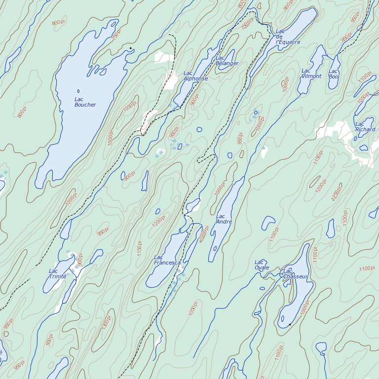 Lac Des Baies, QC (022C02 Toporama) Map by Natural Resources Canada ...
