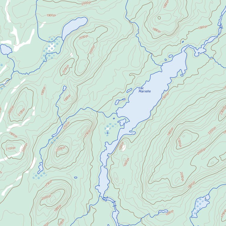 Lac Des Passes, QC (032I10 Toporama) Map by Natural Resources Canada ...