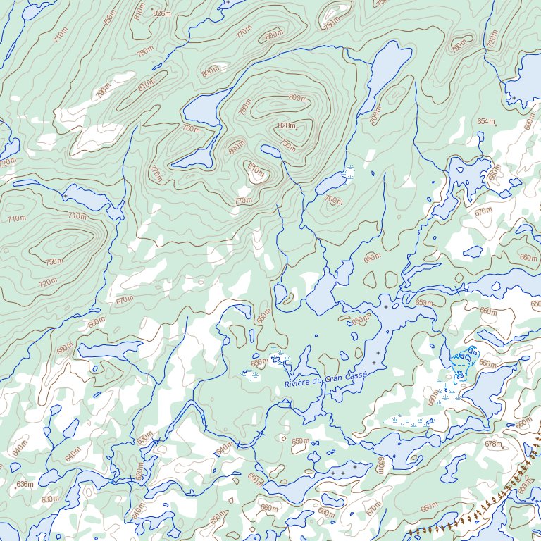 Lac Du Cran Cassé, QC (022M15 Toporama) Map by Natural Resources Canada ...