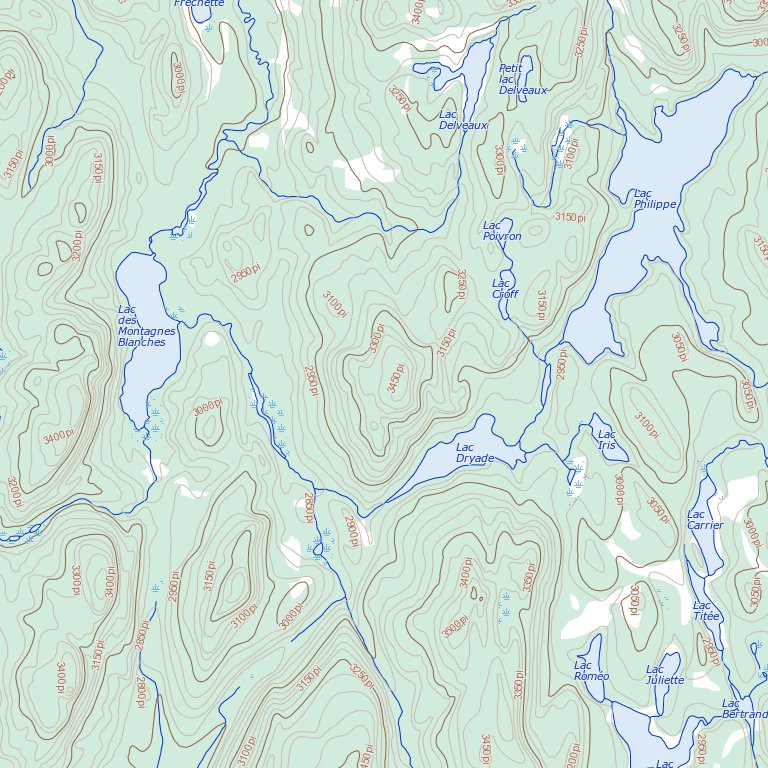 Lac Jacques-Cartier, QC (021M11 Toporama) Map by Natural Resources ...