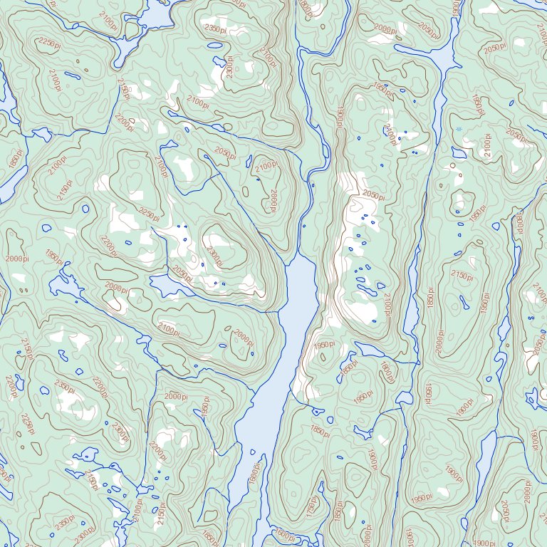 Lac Manitou, QC (022I14 Toporama) Map by Natural Resources Canada ...